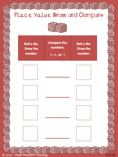 4 Easy Math Dice Games for Kindergarten - Math MindED Teaching