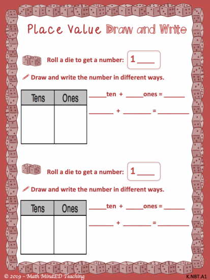 4 Easy Math Dice Games for Kindergarten - Math MindED Teaching